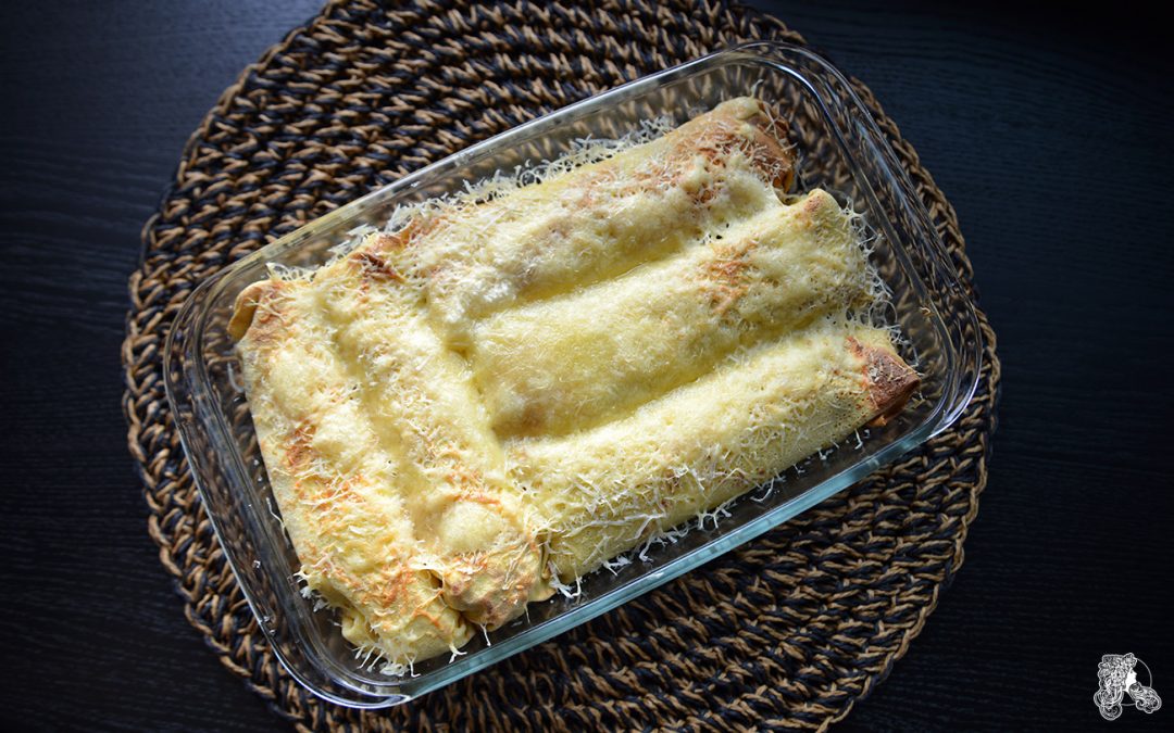 Gratin de crêpes fourrées à la forestière - Recettes Gastronomico